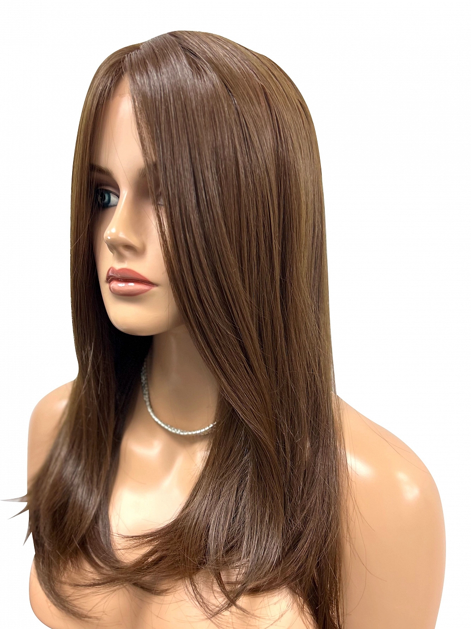Glamvigor Hybrillia™ Blend Human Hair Soft dark brown long layered ...